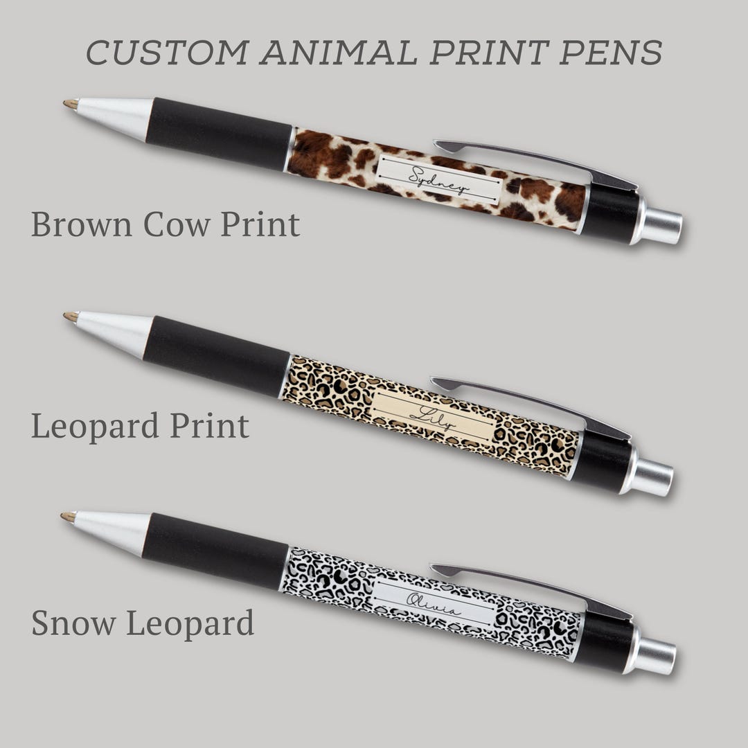 Animal Print Custom Pen for Journaling Everyday Gift Taking Snow ...