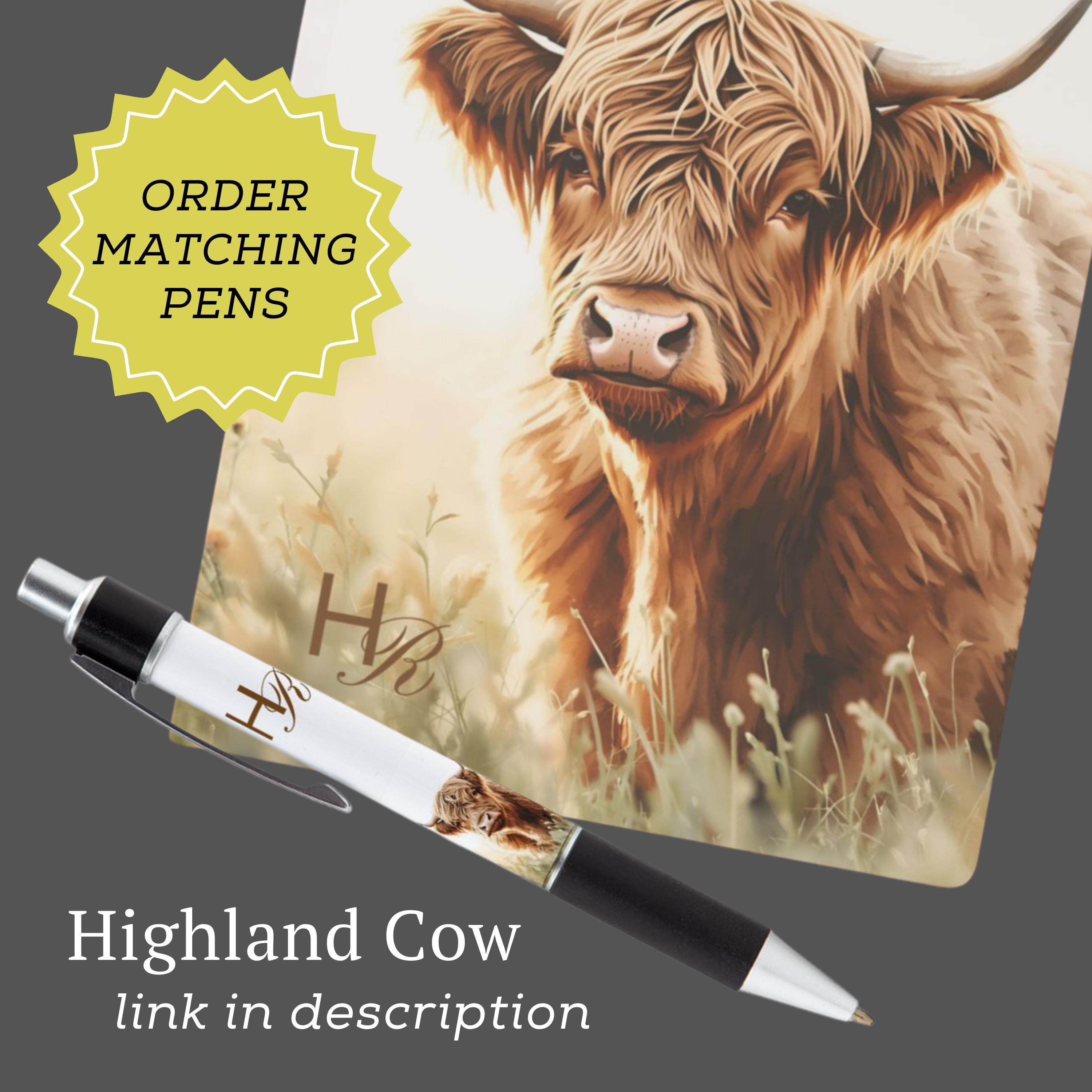 Personalized Highland Cow Composition Notebook Rustic Western Aesthetic ...
