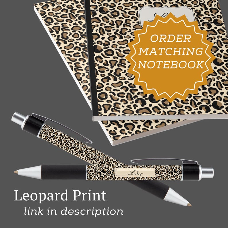 Animal Print Custom Pen for Journaling Everyday Gift Taking Snow ...