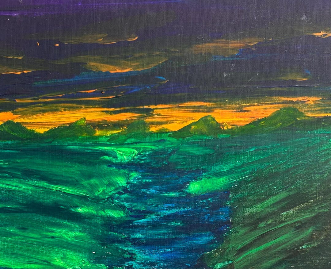 Abstract Landscape Painting, "illuminated Perception" - Etsy