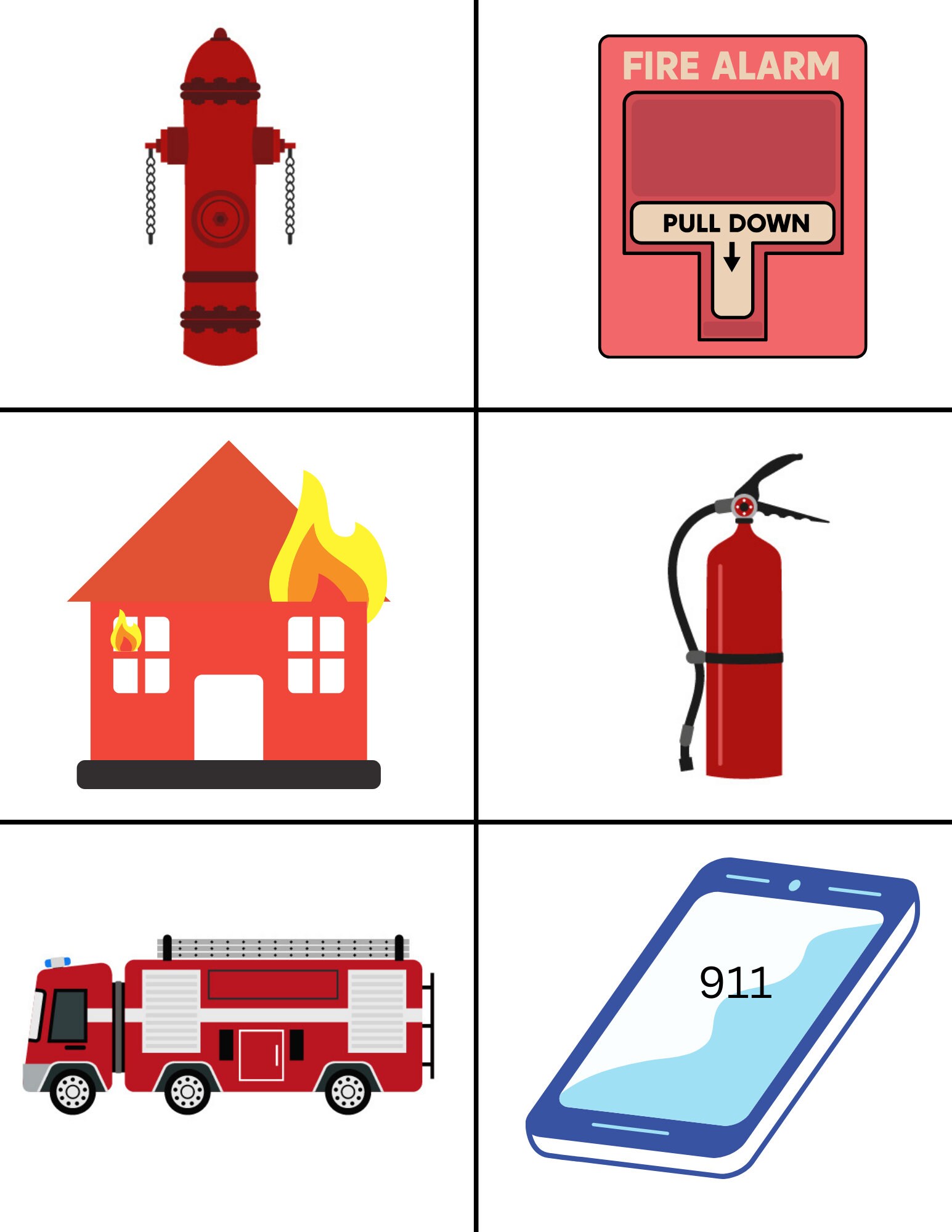 Fire Safety Bingo Game – Printable Preschool & Kindergarten Activity ...