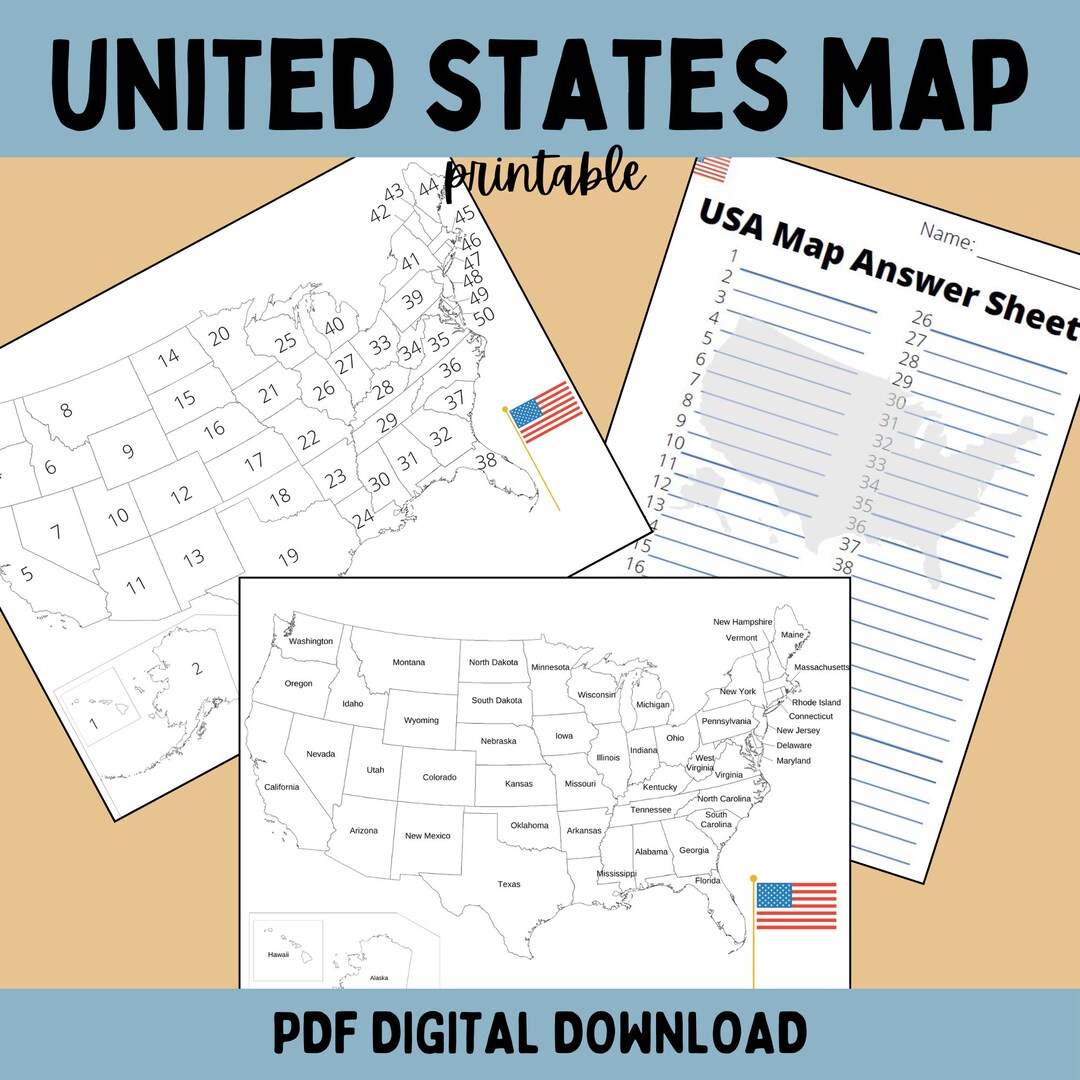 United States Worksheets BUNDLE, Location, Abbreviation, Bingo, Flash ...