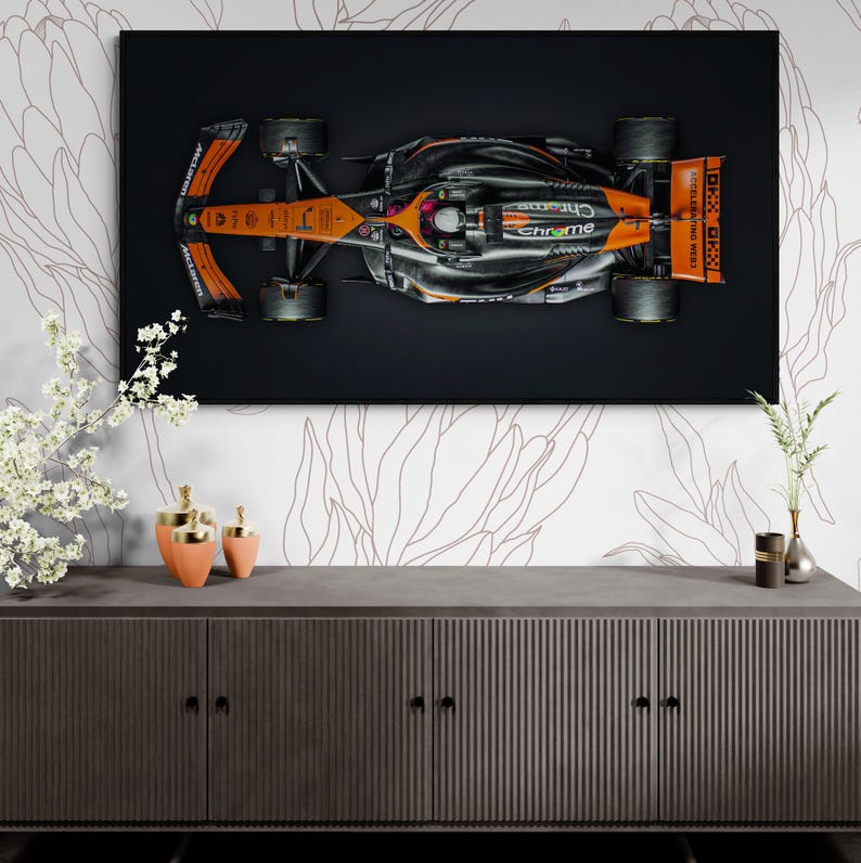 Mclaren F1 Chrome Race Car Canvas Print: Motorsport Wall Art - Etsy