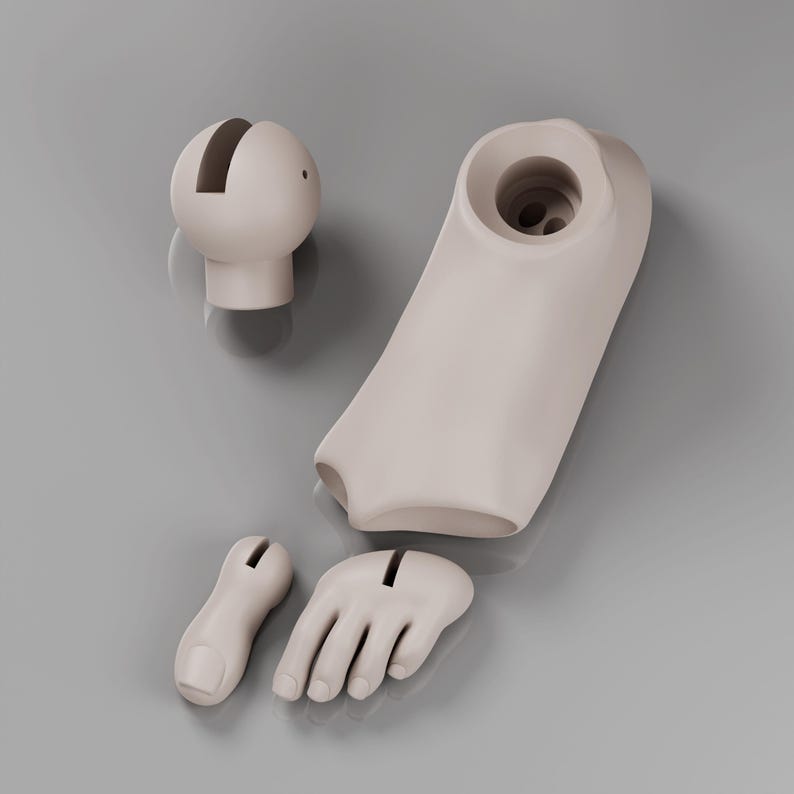 BJD Doll Feet – 3D Printable Resin Parts for Ball Jointed Dolls, Doll ...