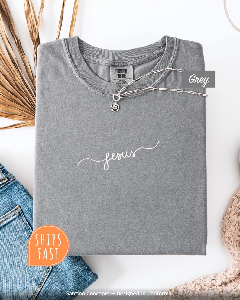 Jesus Comfort Colors®, Christian Shirt, Trendy Christian Shirt, Faith ...