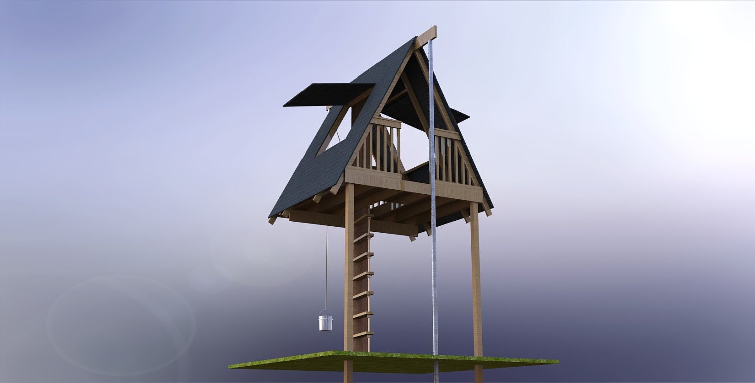 A- Frame Tree House, Building Plans and Instructions - Etsy Australia