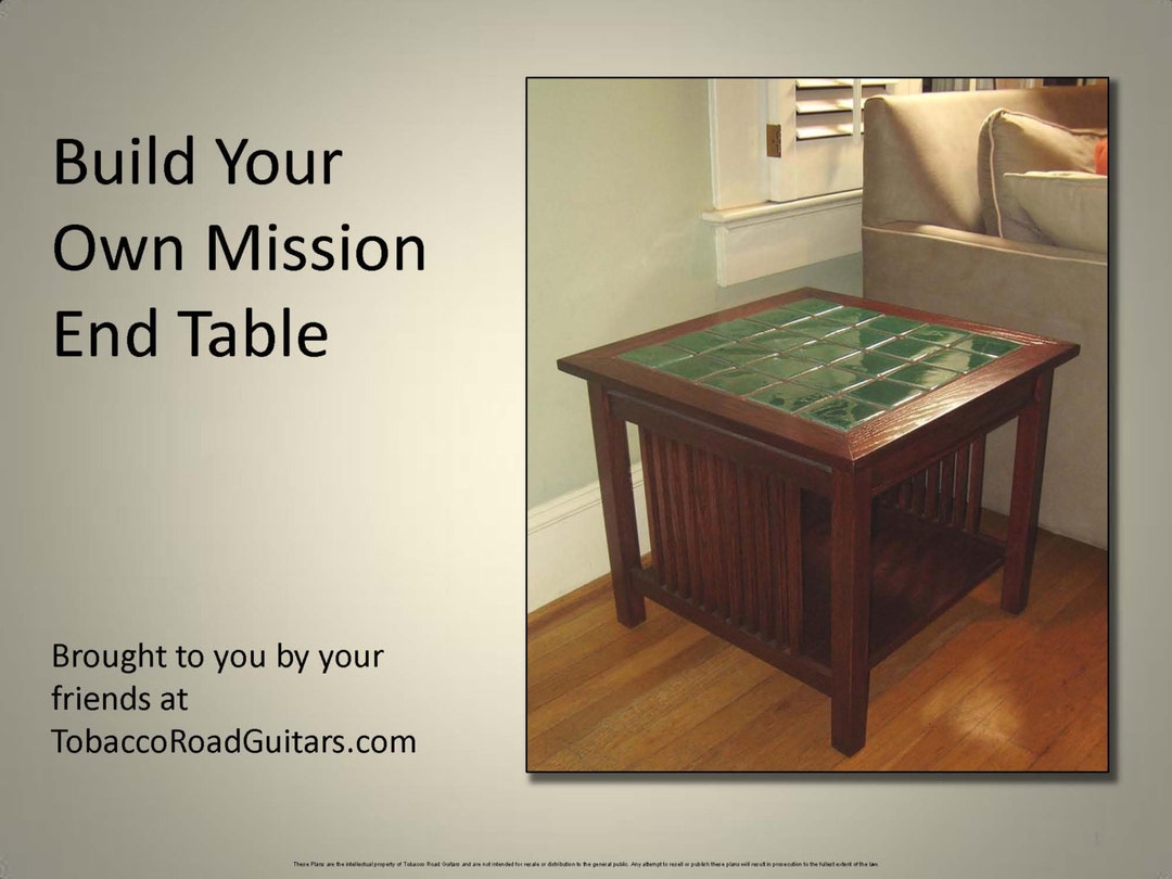 Mission Style End Table, Woodworking Plans and Instructions - Etsy