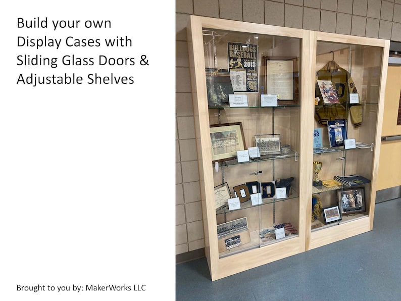 Build Your Own Display Case With Sliding Glass Doors & Adjustable ...