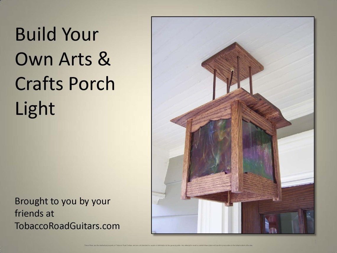 Arts & Crafts Porch Light, Plans and Instructions - Etsy