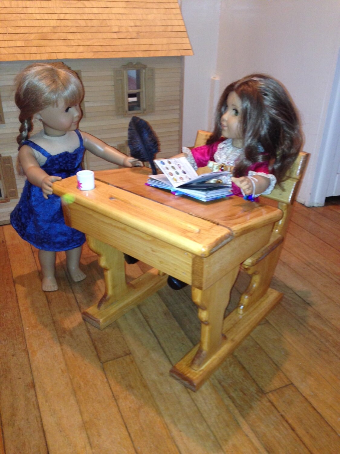 18 In.doll School Desk Woodworking Plans, Great for American Girl Dolls ...