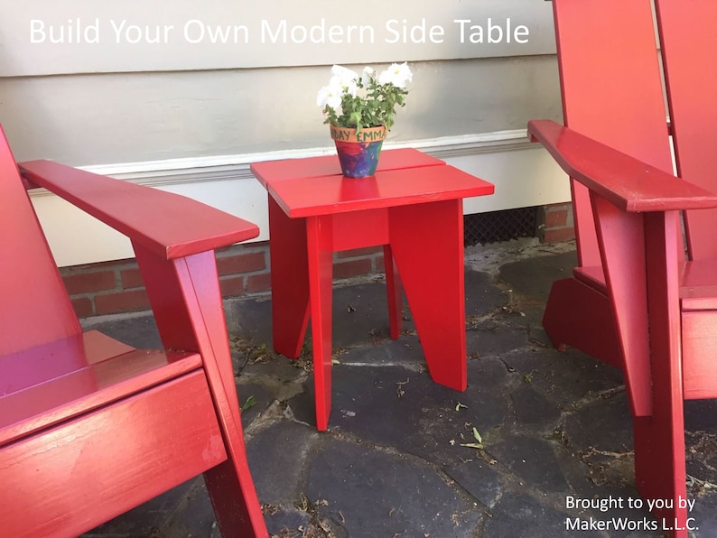 Build Your Own Modern Side Table - Etsy
