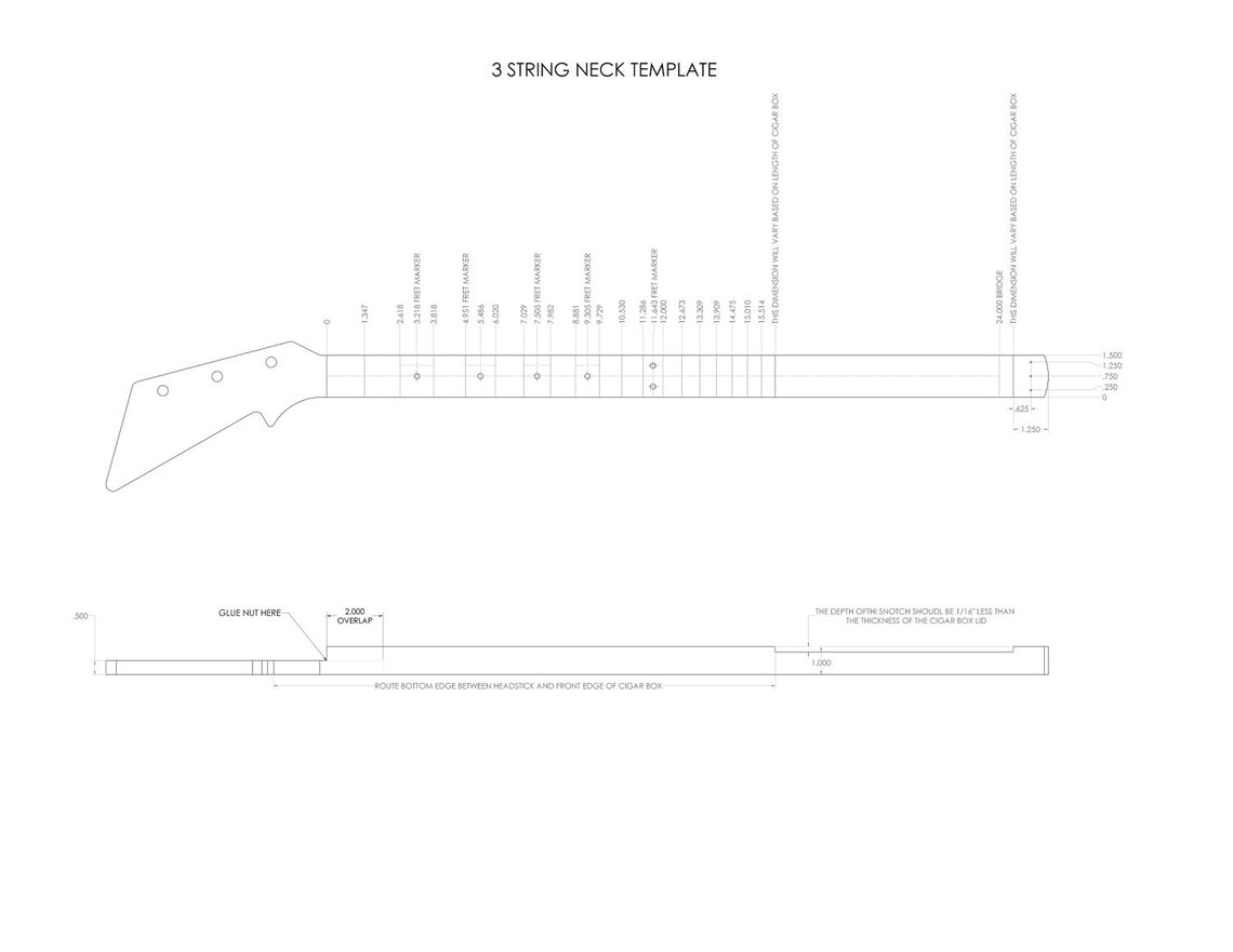 Cigar Box Guitar Plans and Instructions - Etsy