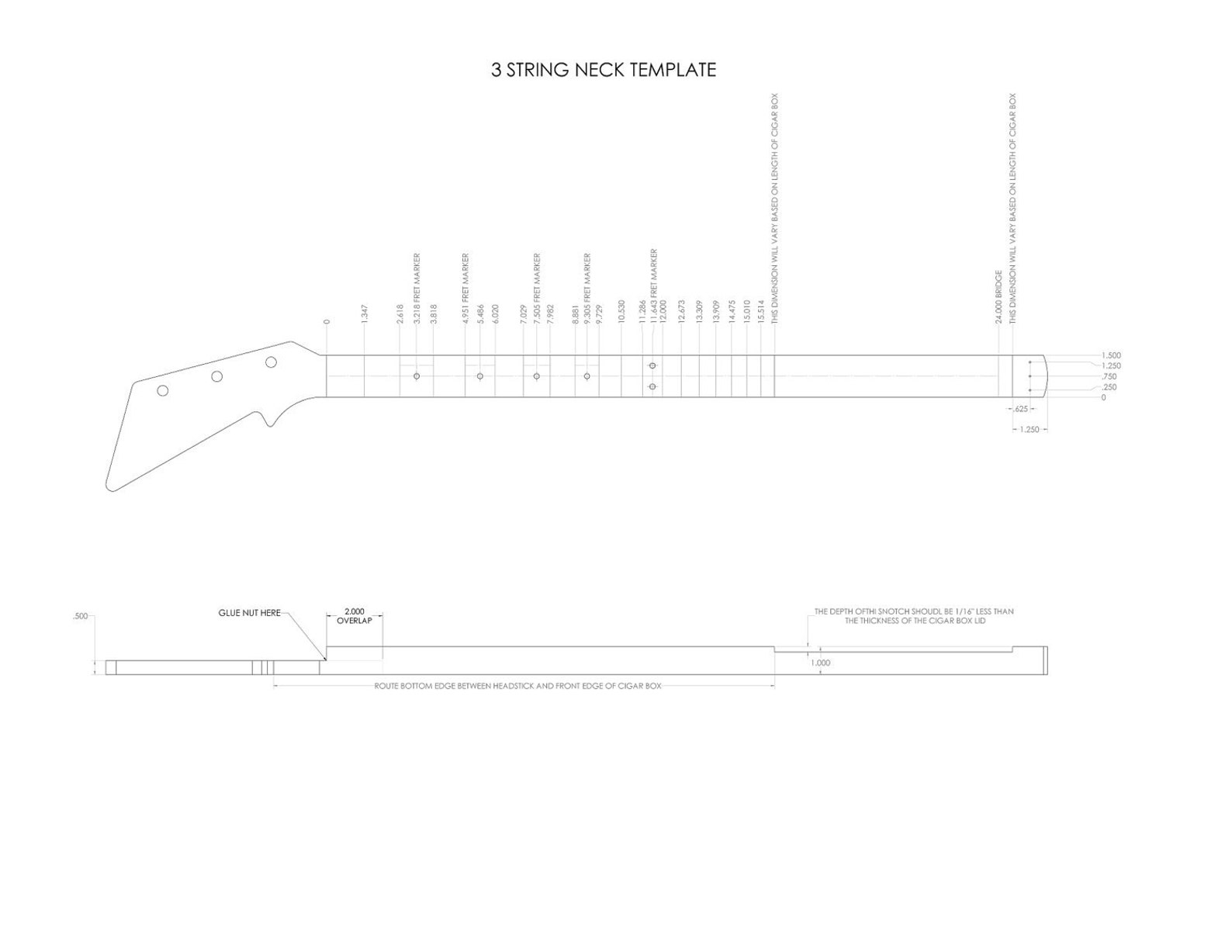 Cigar Box Guitar Plans and Instructions - Etsy