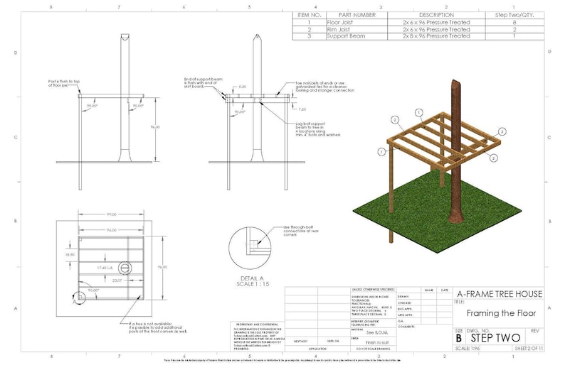 A- Frame Tree House, Building Plans and Instructions - Etsy