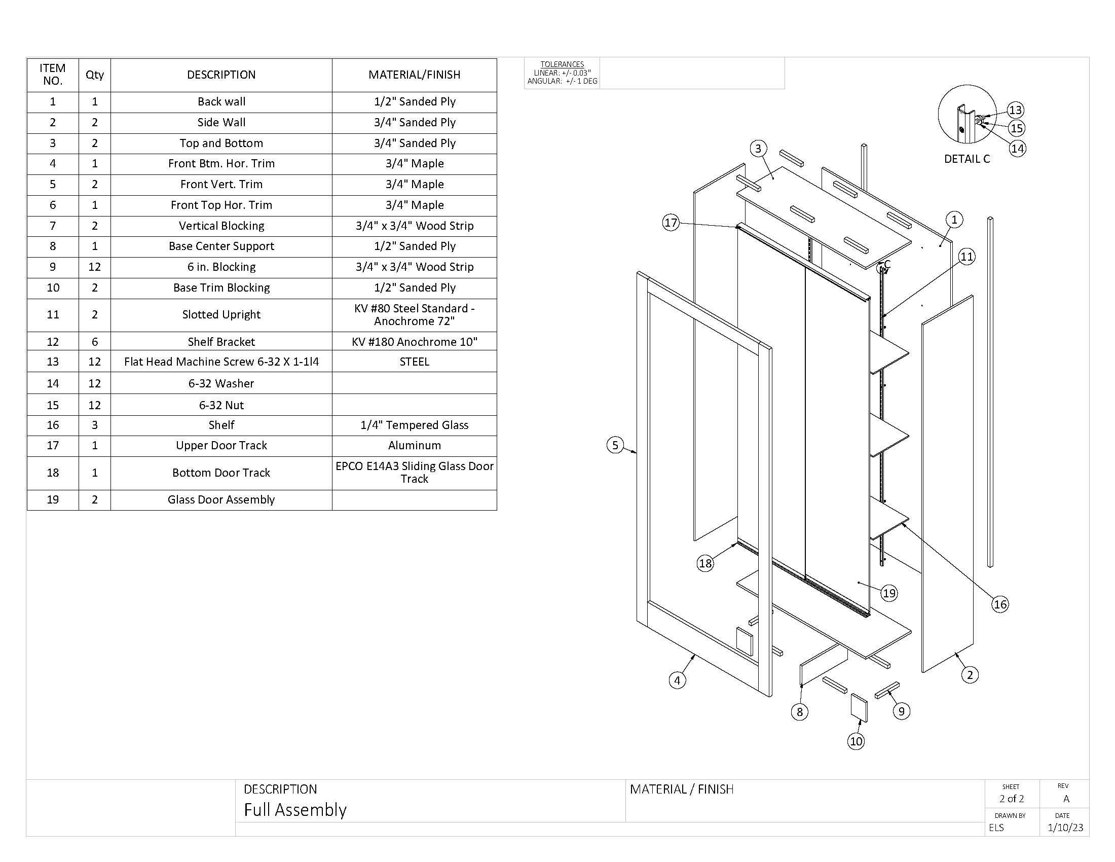 Build Your Own Display Case With Sliding Glass Doors & Adjustable ...