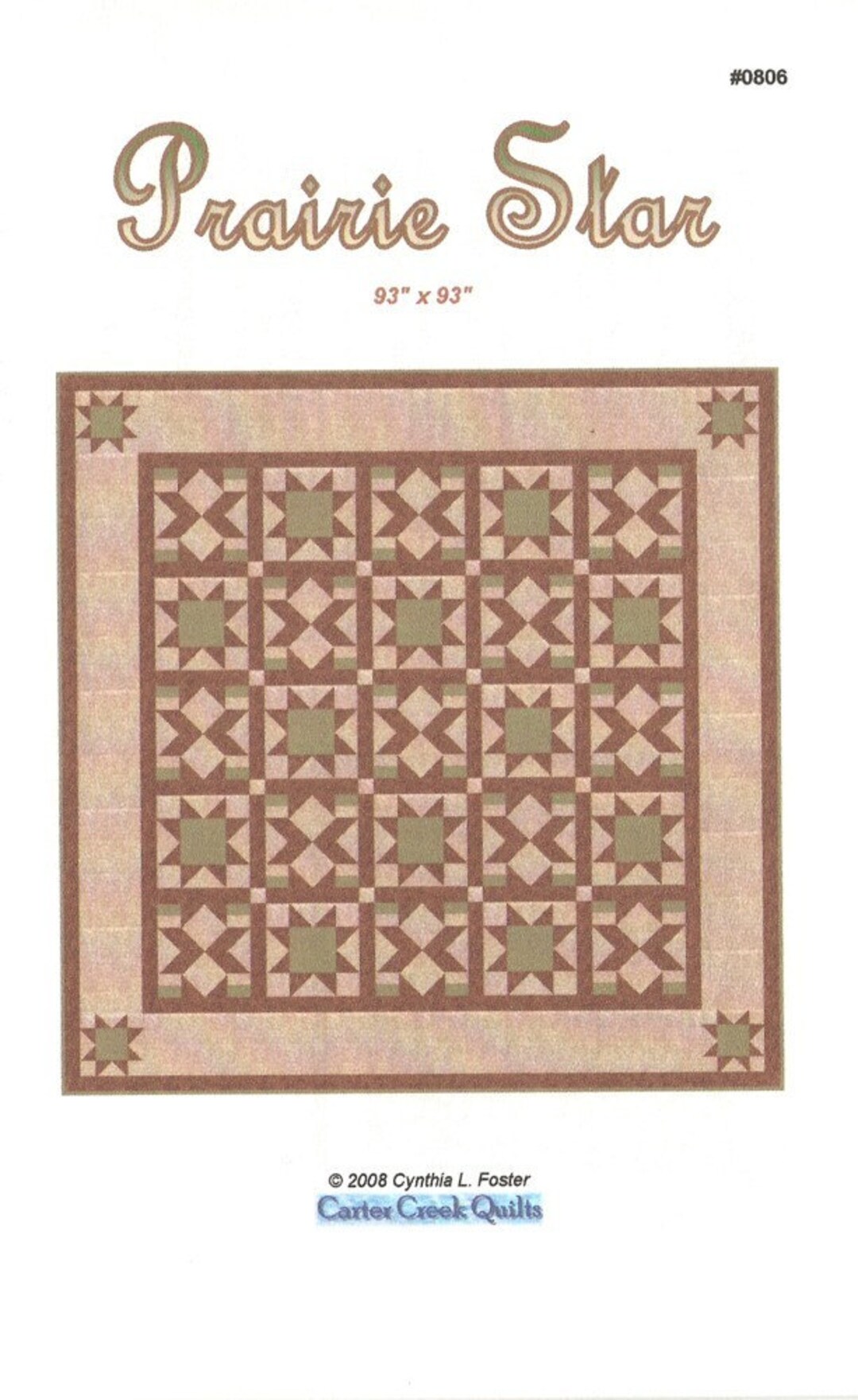 Quilt Pattern Prairie Star - Etsy