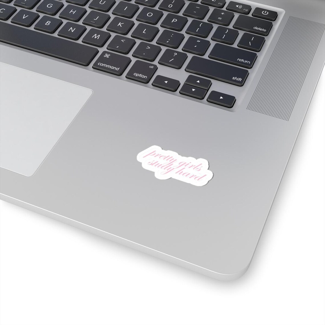 Coquette Sticker: Pretty Girls Study Hard, Pink Laptop Decal - Etsy
