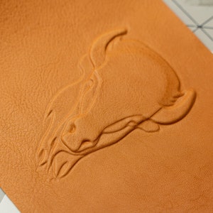 PDF Pattern Buffalo, North American Bison, Stacked Leather Embossed ...