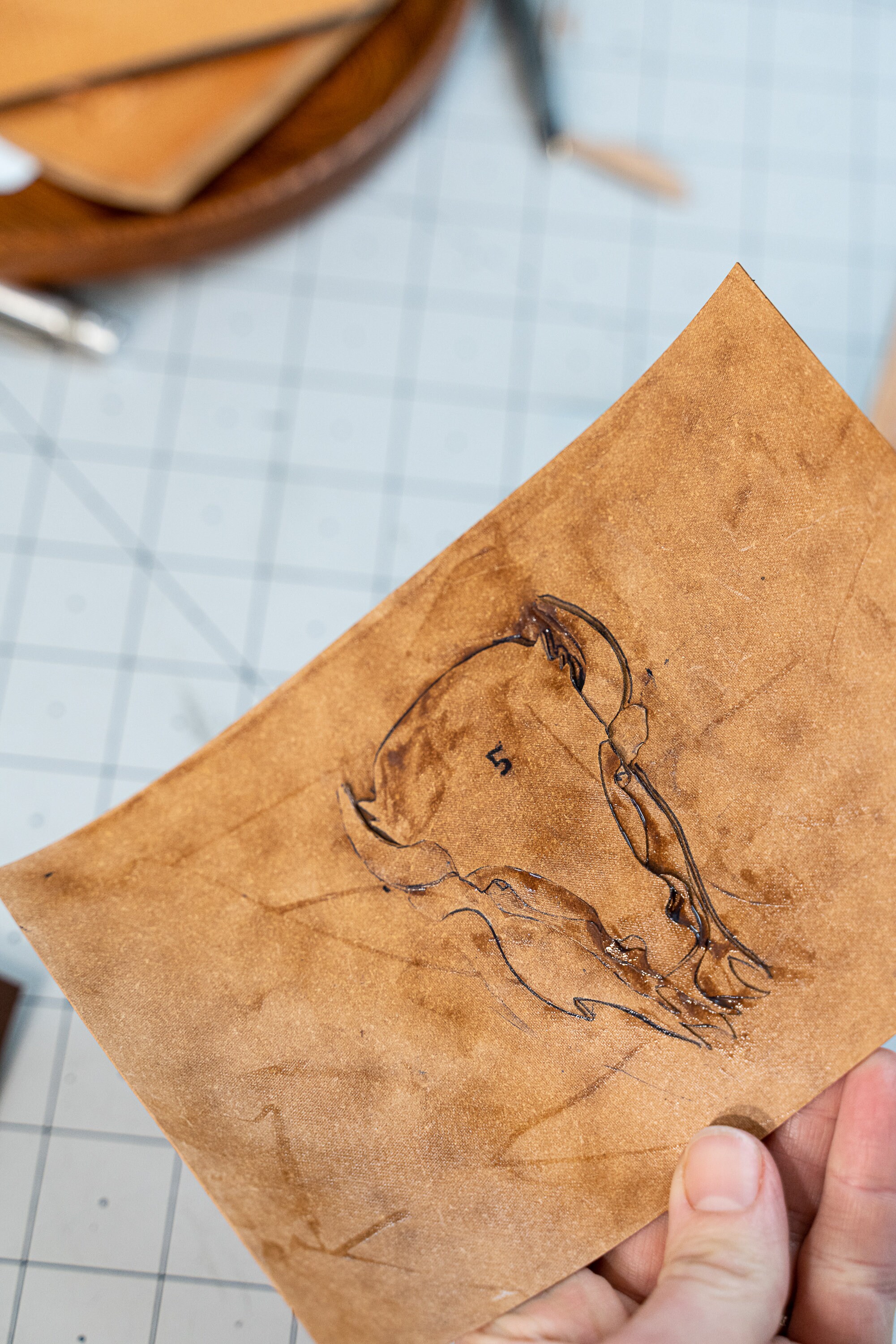 PDF Pattern Buffalo, North American Bison, Stacked Leather Embossed ...