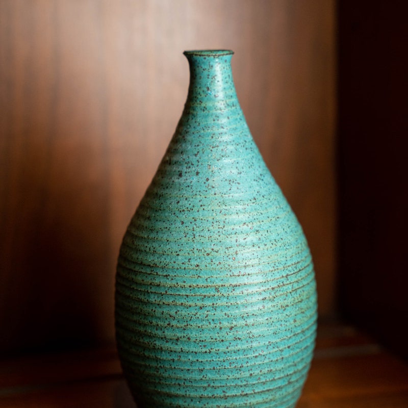 Turquoise Vase - Etsy
