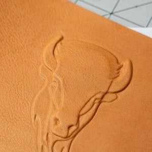 PDF Pattern Buffalo, North American Bison, Stacked Leather Embossed ...