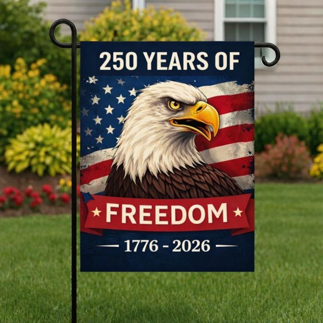 250 Years of Freedom Garden Flag, America 250th Anniversary Yard Decor ...