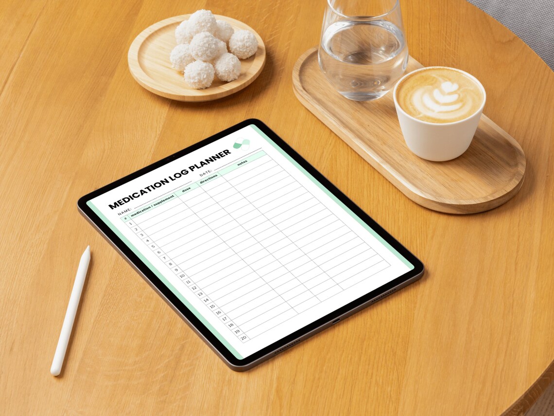 Medication Log Planner, Pill Tracker Printable, Daily Medicine Chart ...