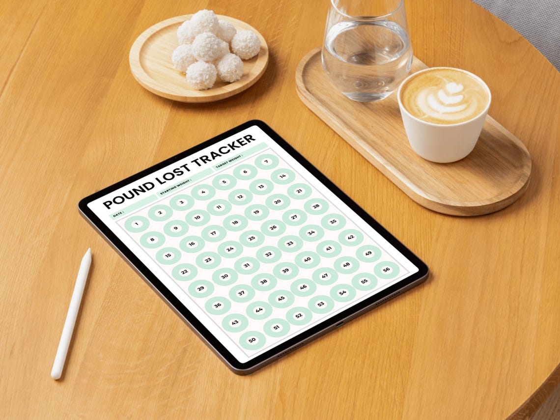 Pound Lost Tracker, Weight Loss Journal, Fitness Body Measurement Log ...
