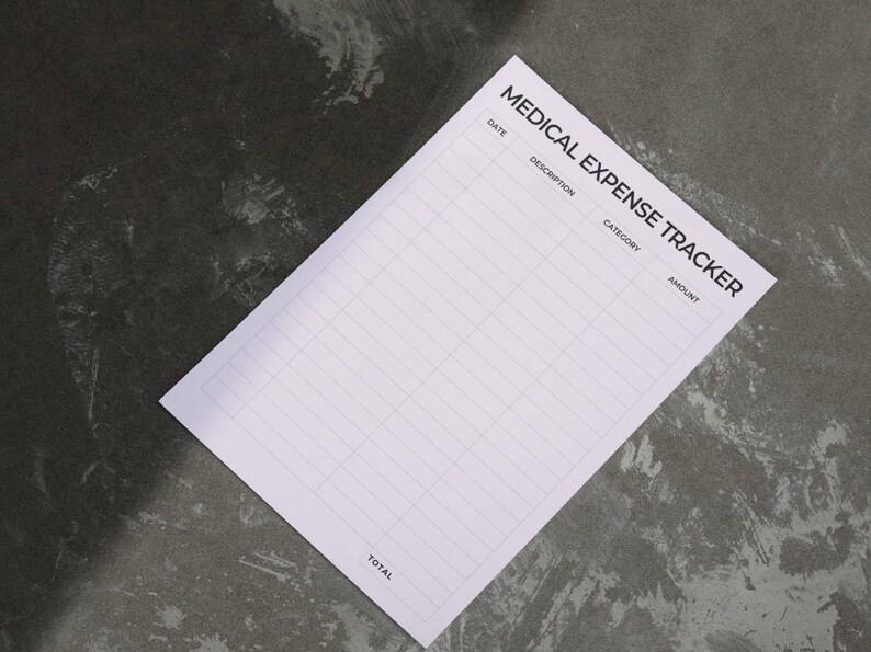 Medical Expense Tracker Printable, Healthcare Budget Planner, Insurance Bill Payment Log ...