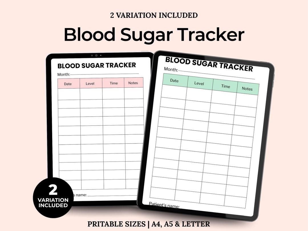 Blood Sugar Tracker, Glucose Log Book, Diabetes Diary, Daily Insulin ...