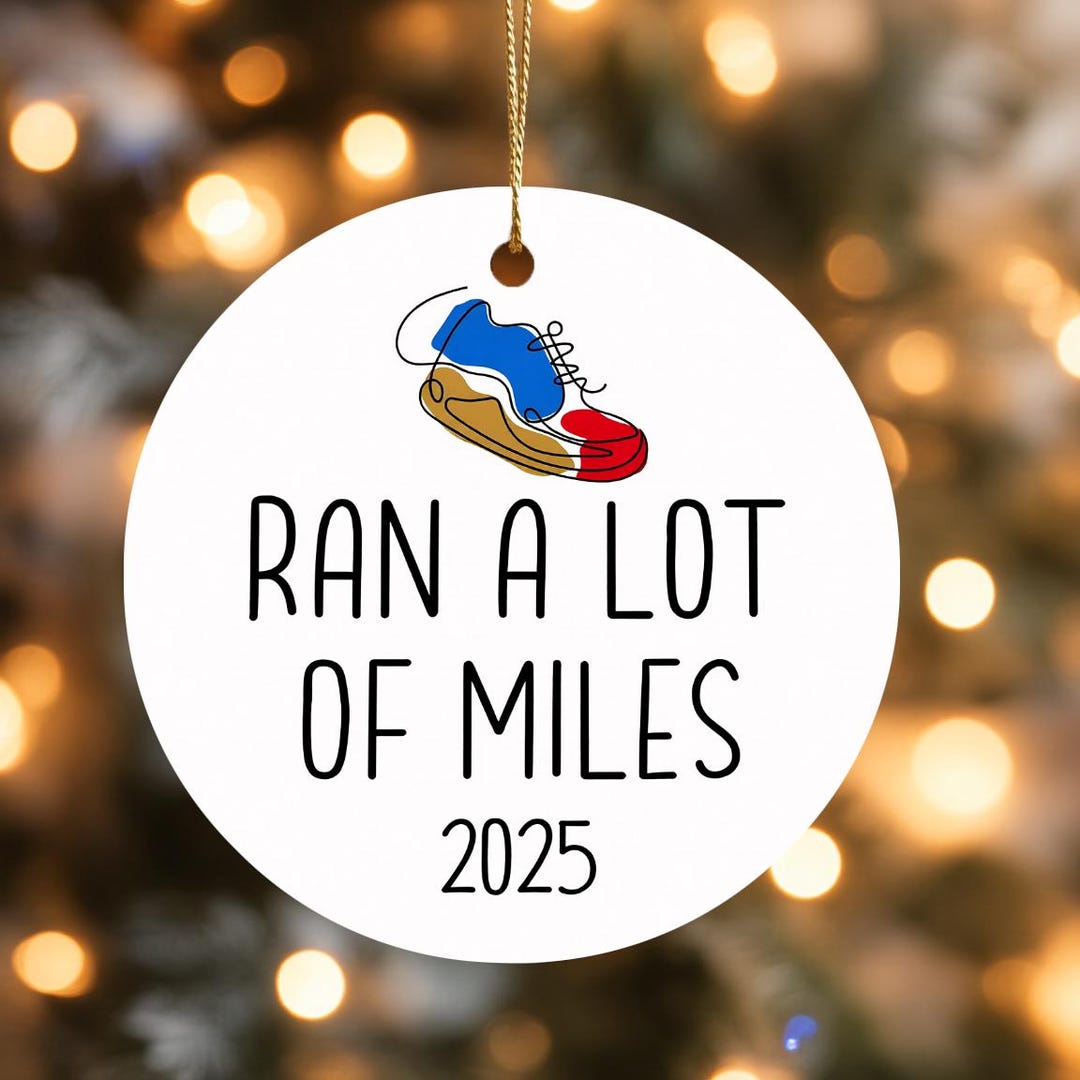 Running Christmas Ornament 2025 Ceramic | Ran A Lot of Miles Runner ...
