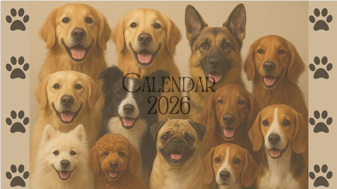 2026 Funny Dogs Calendar - Etsy