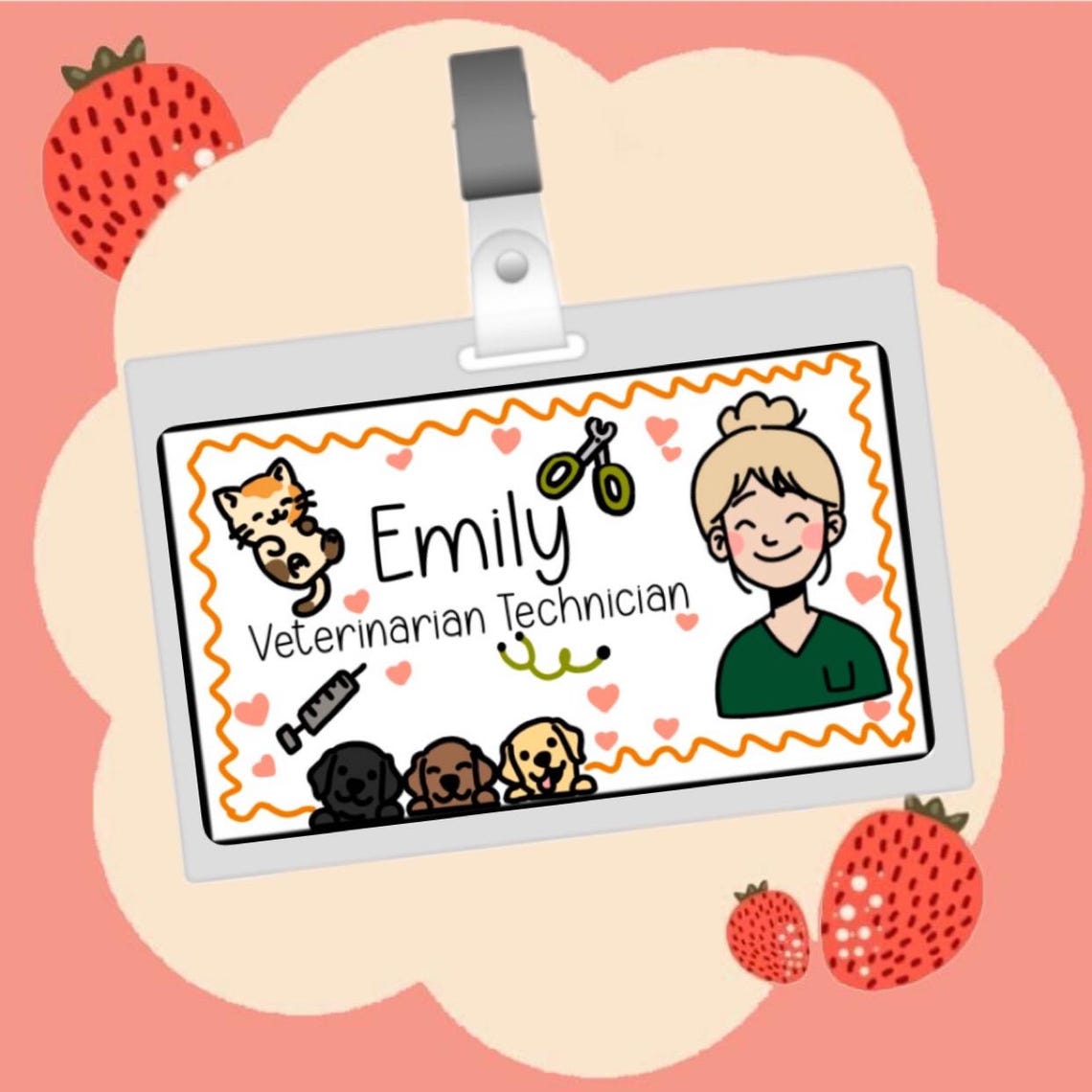 Custom Laminated Name Badge: Personalized Tech, Nurse, Doctor, Teacher ...