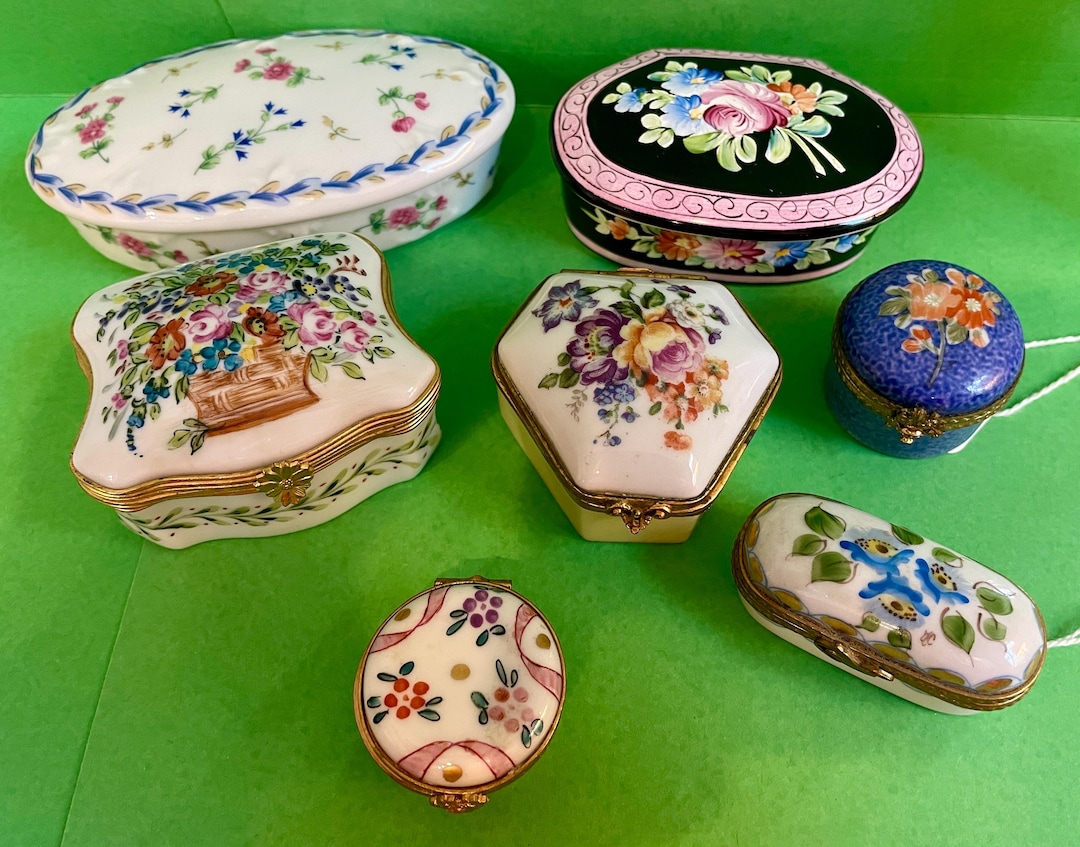 Beautiful Vintage Limoges Porcelain TRINKET BOX, ”annie,” French ...