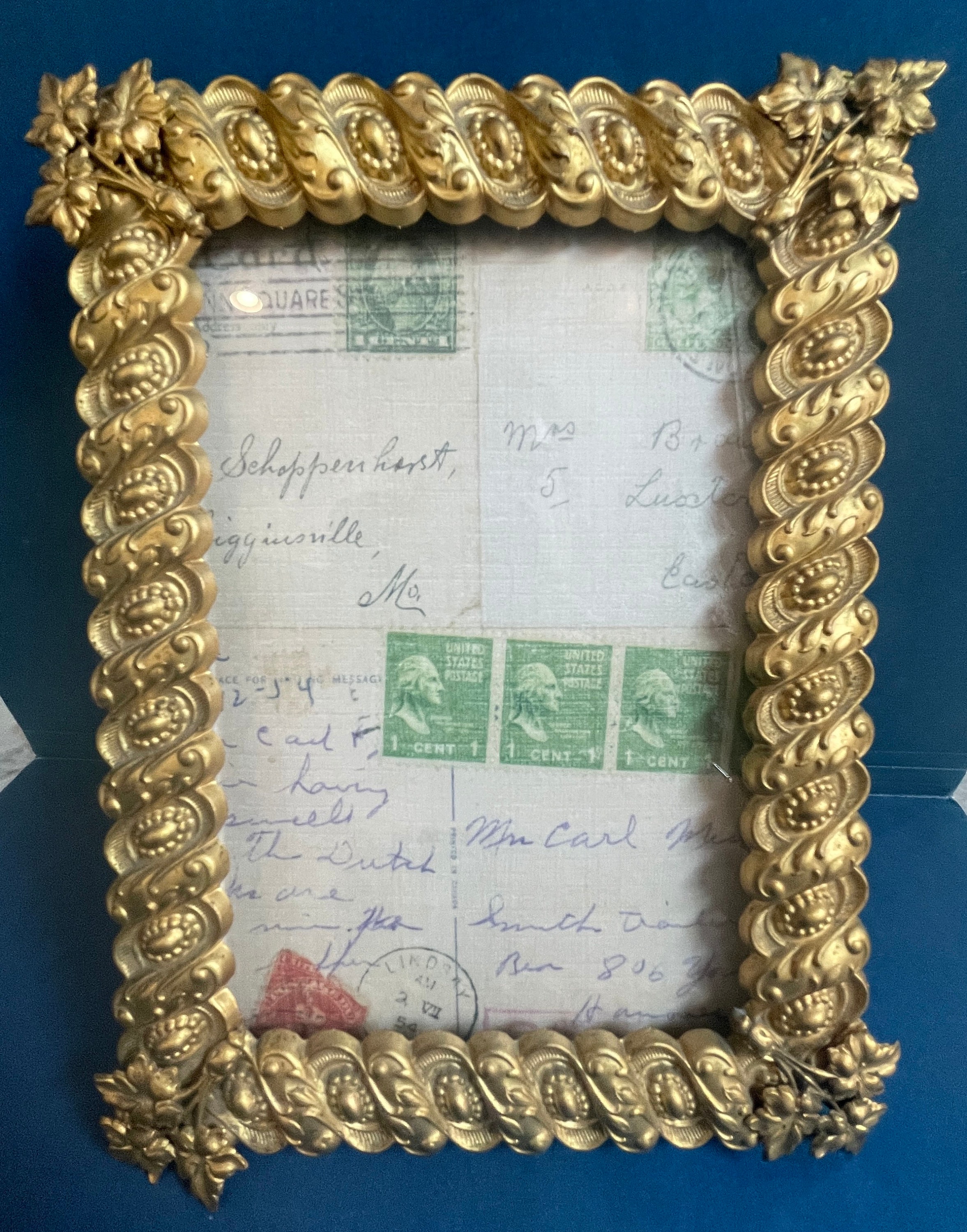 Fabulous Victorian-edwardian Era Photo Frame, GILDED, Embossed Metal ...