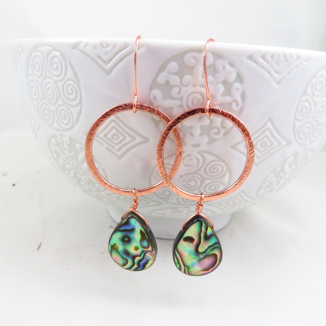 Abalone Earrings Paua Shell Jewelry Choice of Metal - Etsy
