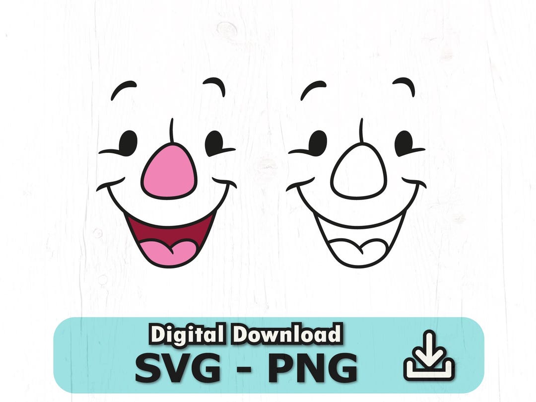 Piglet Face Svg, Pig Png, Instant Download, Files for Cricut, COD004 - Etsy
