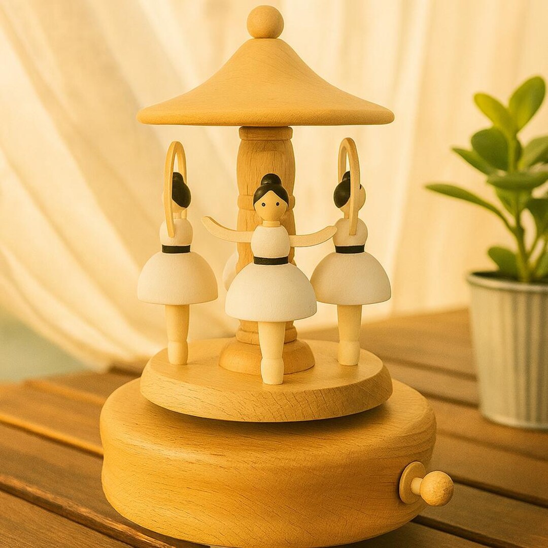 Handmade Wooden Carousel Music Box | Nursery Decor Gift - Etsy