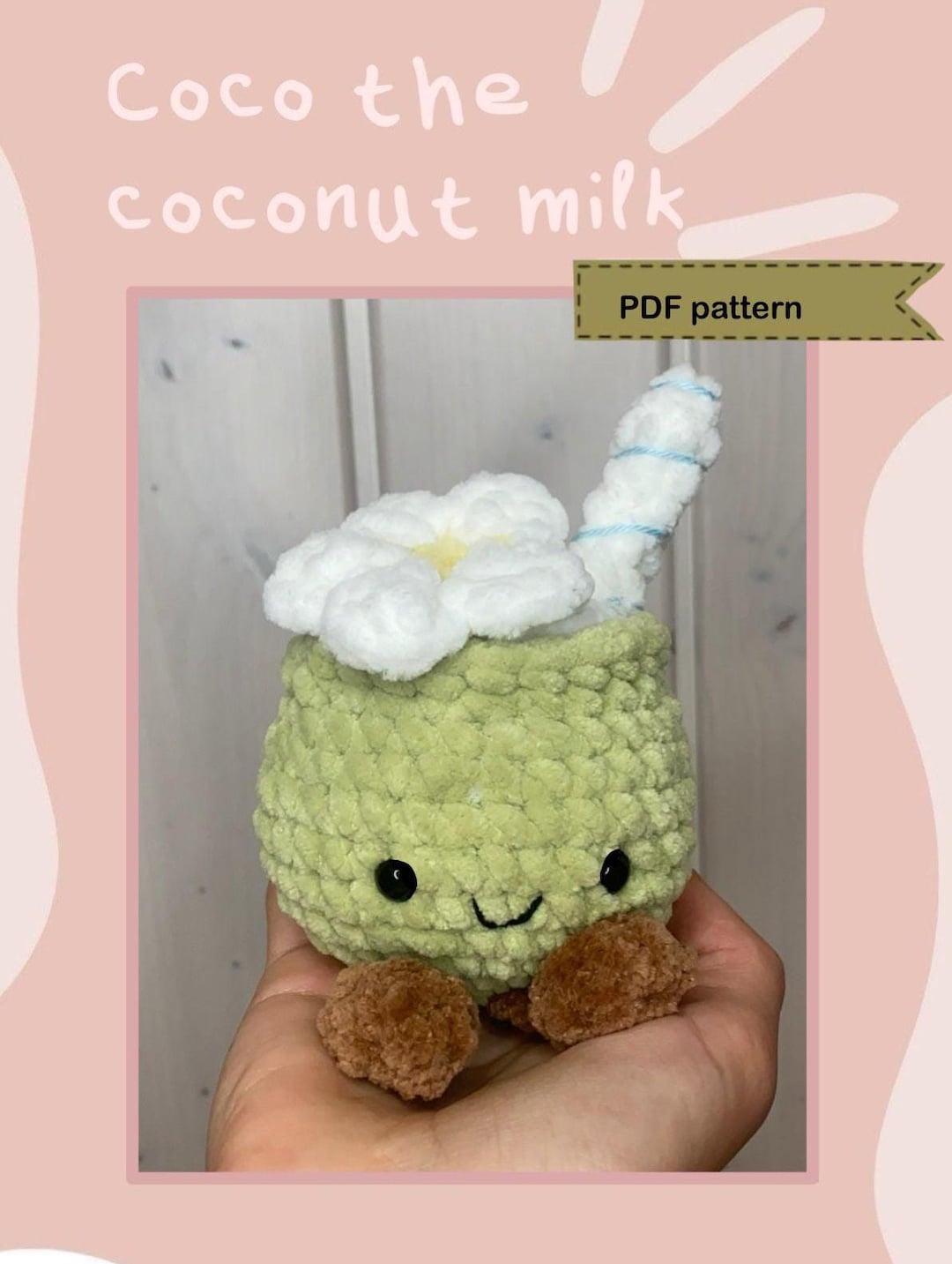 Jellycat Coconut Milk Crochet Pattern, Beginner-friendly, 1,5 Hour ...