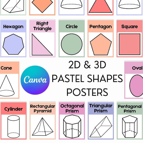 Shapes Poster - Etsy