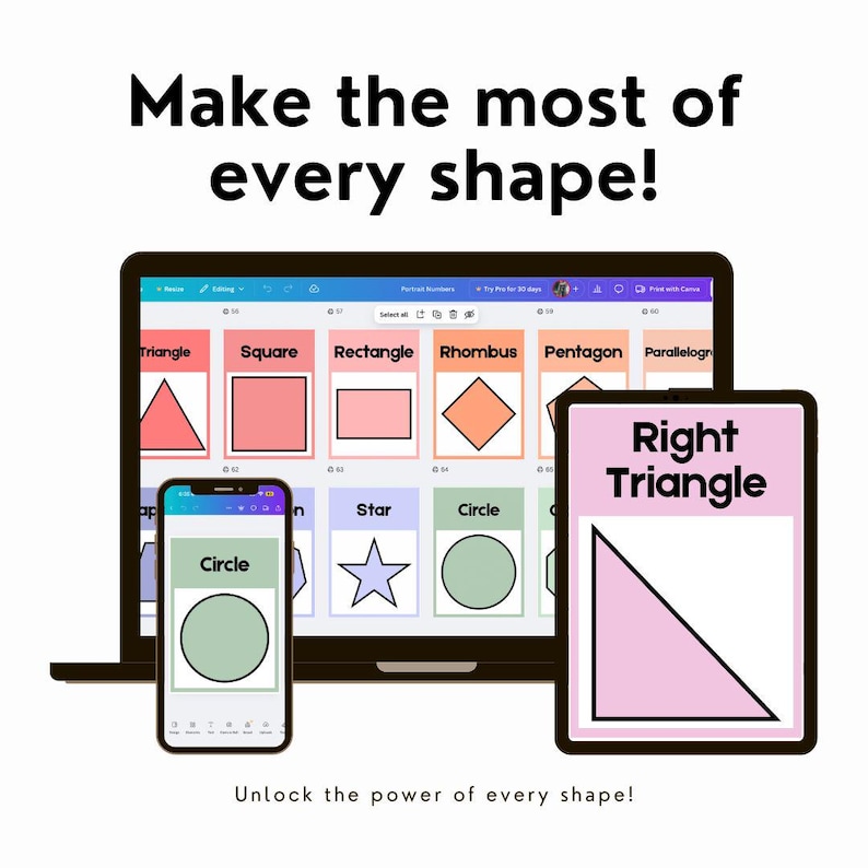 Pastel 2D & 3D Shapes Posters: Classroom Geometry Decor (printable) - Etsy