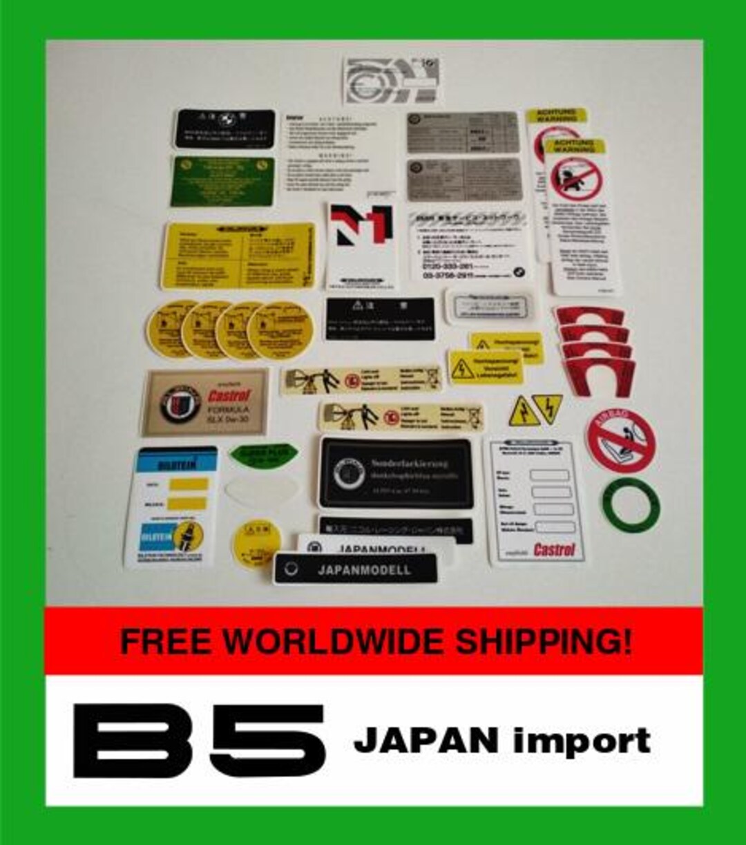 BMW Alpina B5 E60/61 Japan Set of Stickers Please Check Available ...