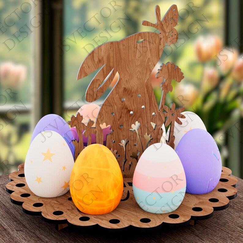 Easter Bunny Egg Holder Set — Laser Cut Files (set of 3) - Etsy UK