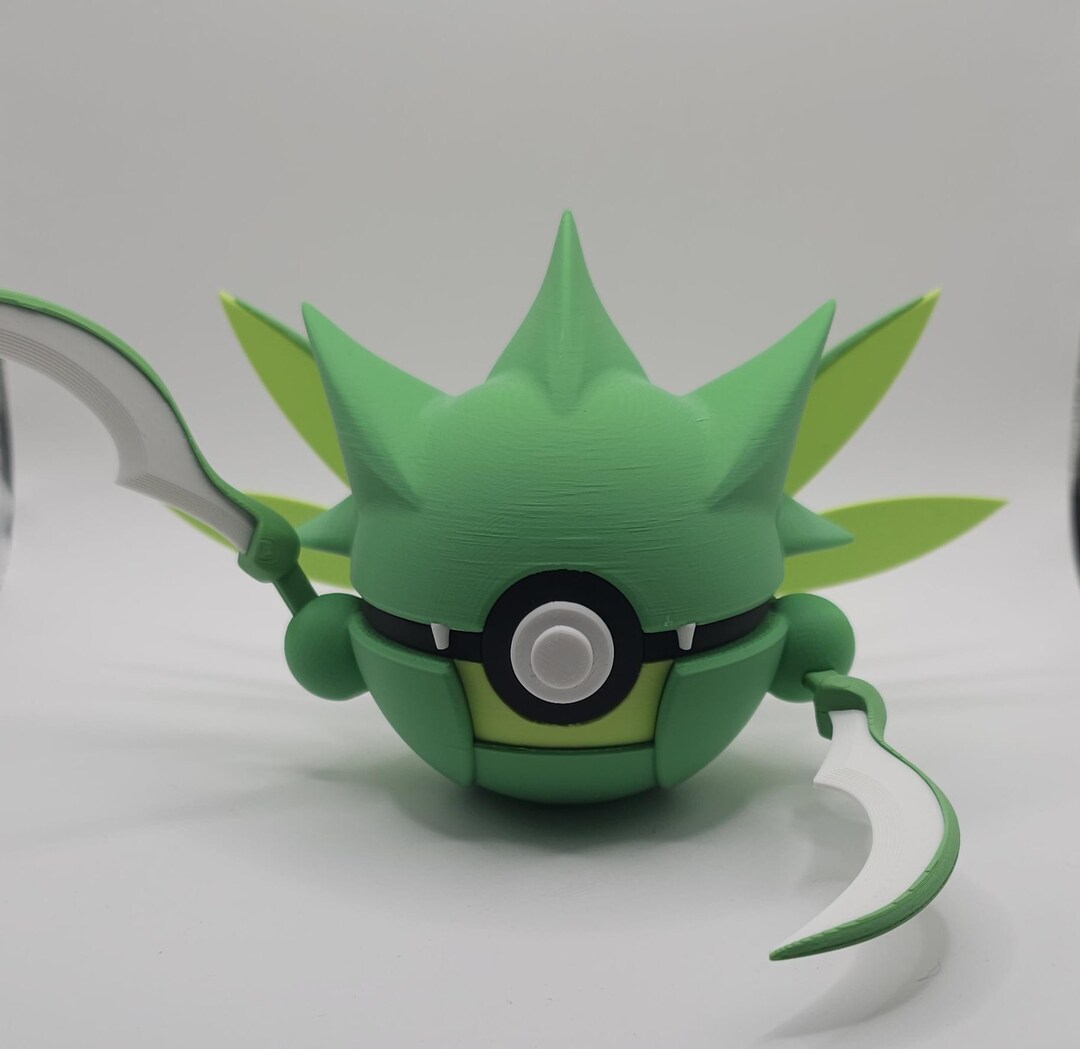 Pokemon Character Design- 3D Printed Pokeball- Scyther - Unique Display ...