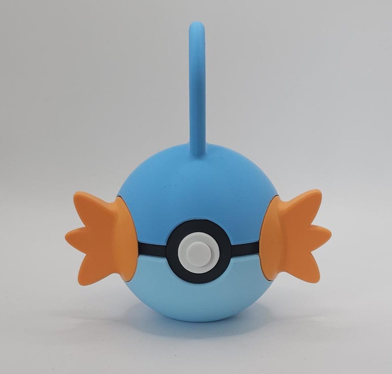 Mudkip Pokemon Character Design- 3D Printed Pokeball- Unique Display ...