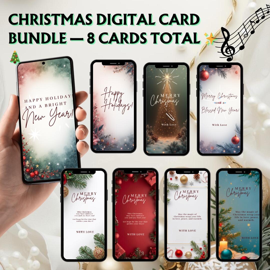 Animated Christmas Cards; Instant Download - Etsy