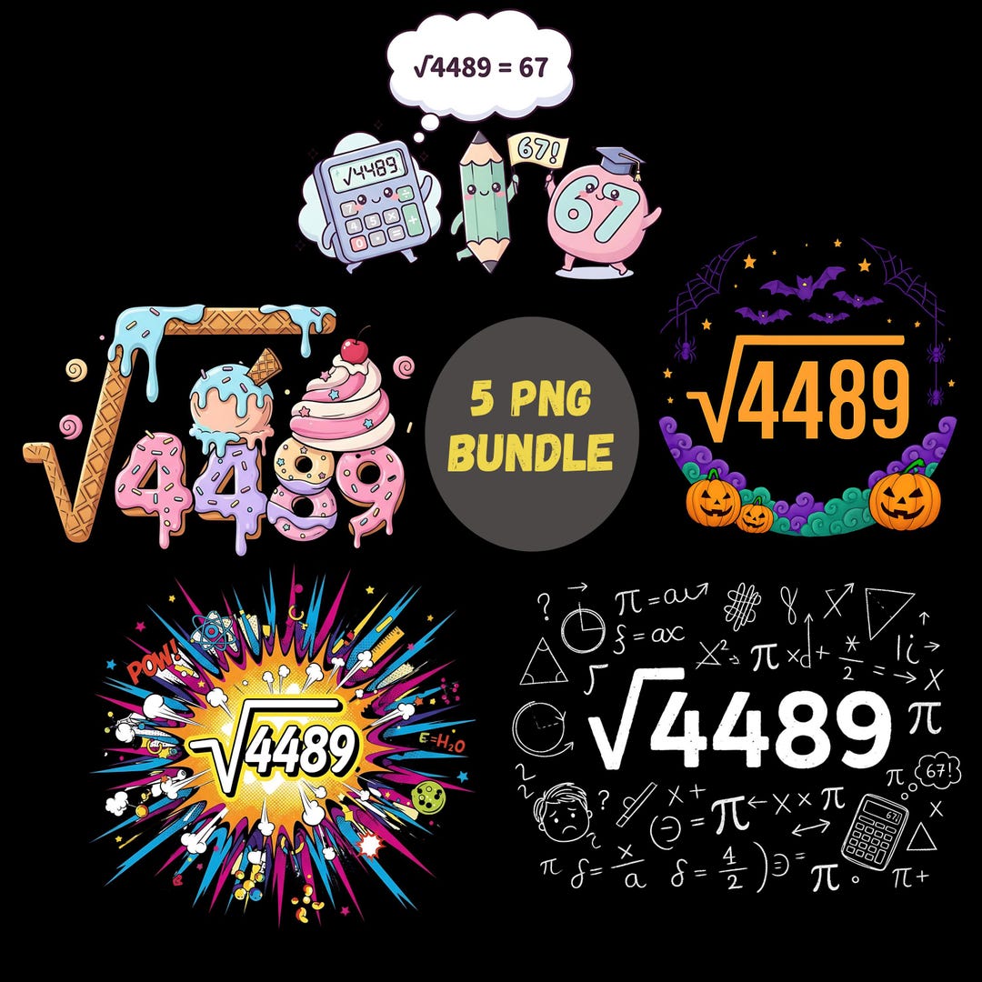 Square Root 4489 PNG Bundle: Funny Math Meme - Digital Download - Etsy
