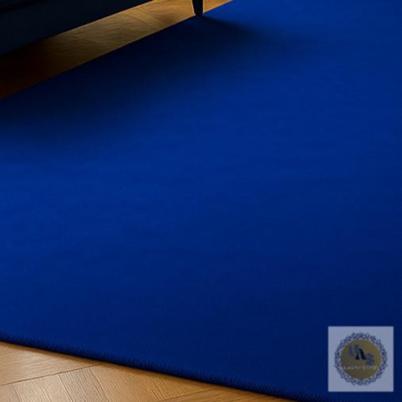 Premium Royal Blue Carpet for Living Room | Soft Modern Floor Rug for ...