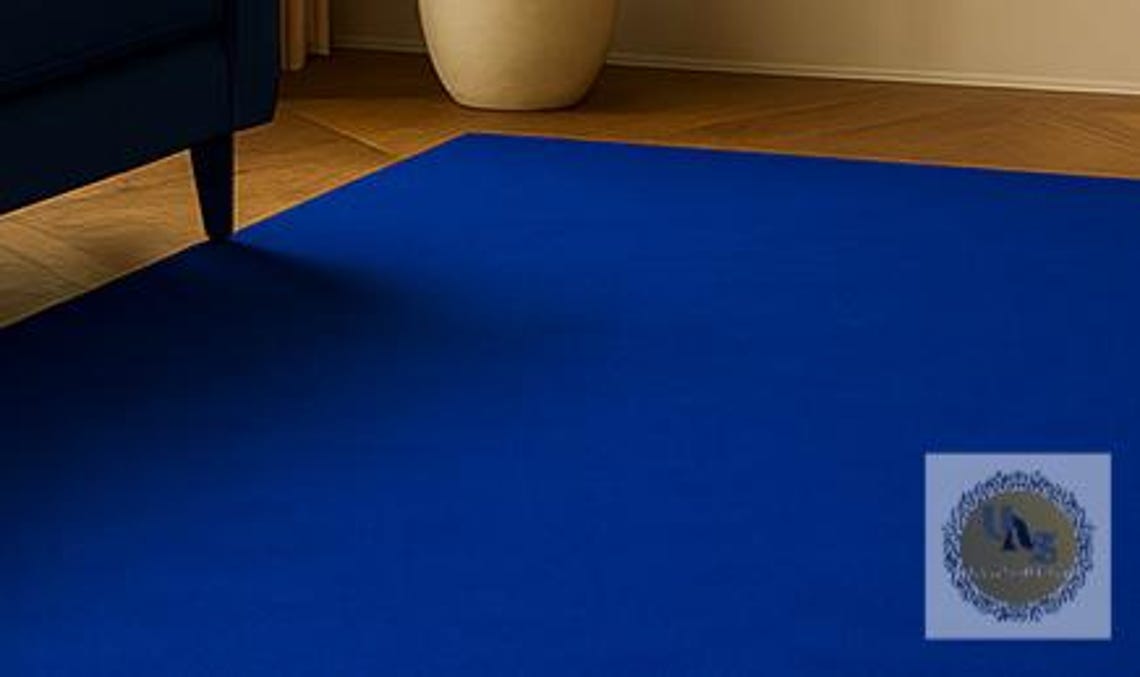 Premium Royal Blue Carpet for Living Room | Soft Modern Floor Rug for ...