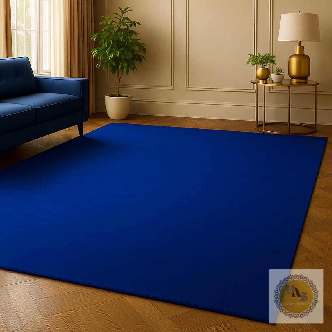 Premium Royal Blue Carpet for Living Room | Soft Modern Floor Rug for ...
